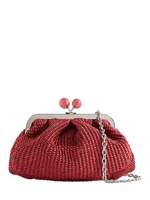 Max Mara Small Woven Clutch Bag - 054 Antique Rose