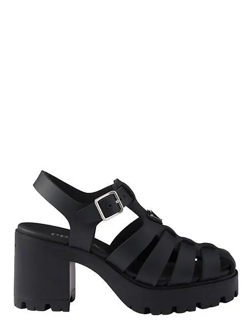 Prada Platform Sandals - Black