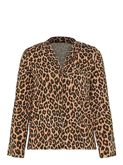 SAVAGE X FENTY Leopard-print Modal Pyjama Shirt - Tof Tan On The Prowl Prt