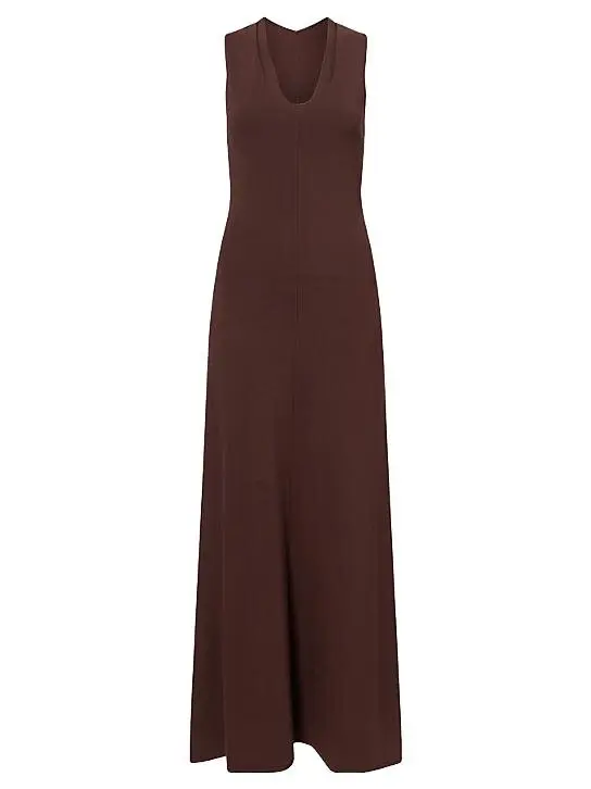 SIR. Apolline Knit Maxi Dress - Dark Chocolate