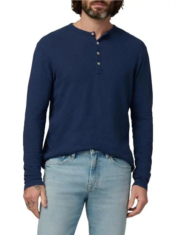 Joe's Jeans Long Sleeve Henley - Dress Blues