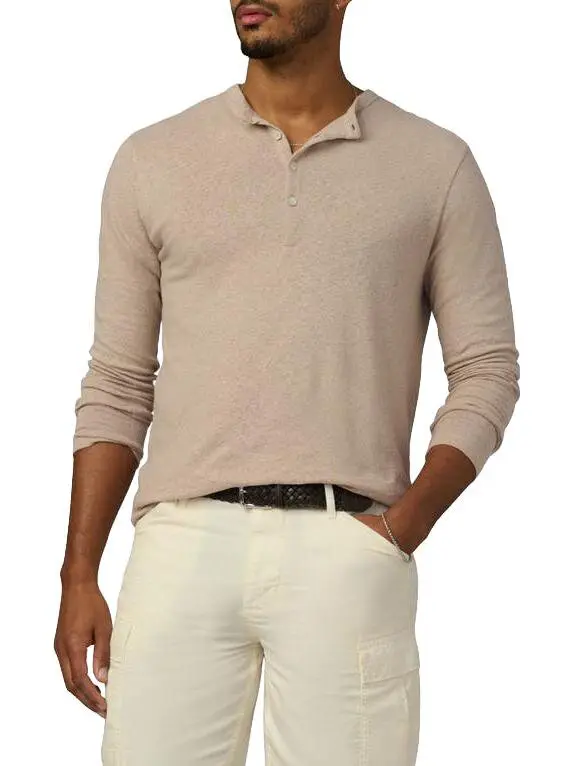 Joe's Jeans Long Sleeve Henley - Plaza Taupe