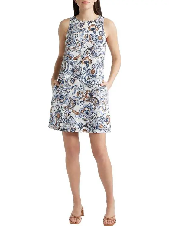 CECE DUPRAZ Floral Paisley A-line Minidress - Windsurfer