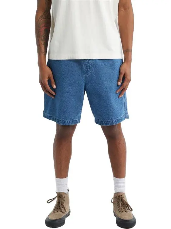 Obey Relaxed Denim Shorts - Light Indigo