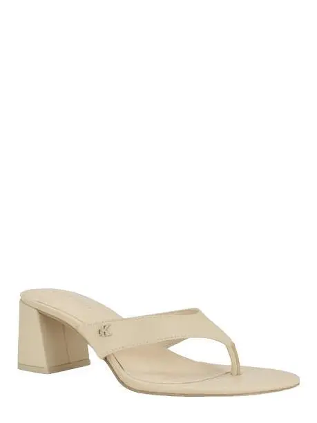 Calvin Klein Locinda Block Heel Sandal - Ivory
