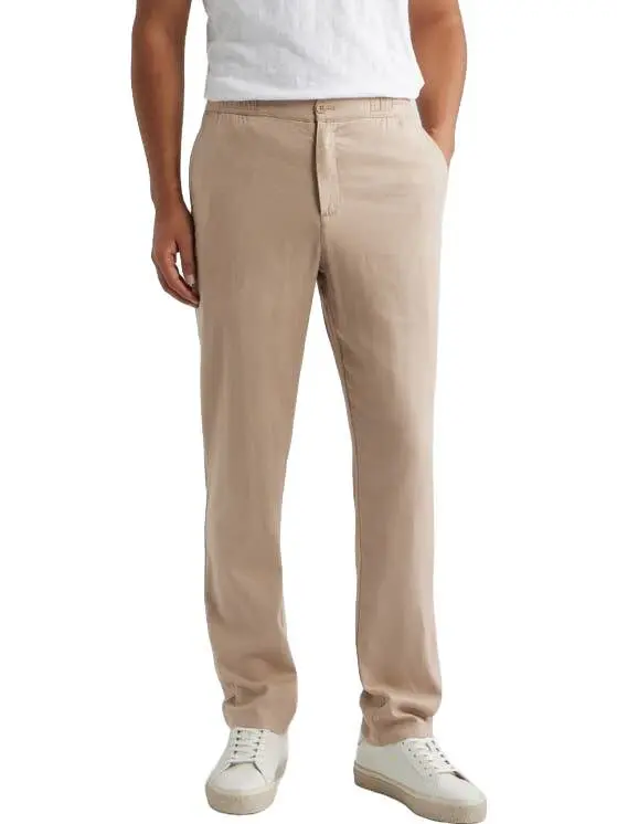 Bugatchi Aerolinen Linen Blend Pants - Desert