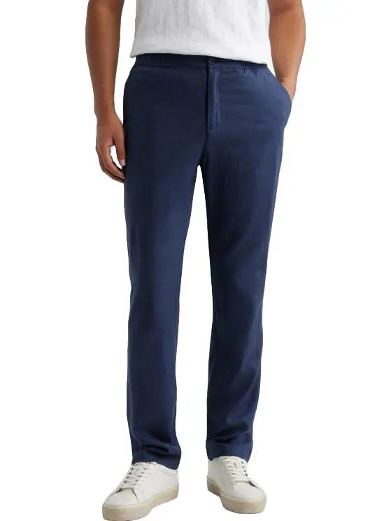 Bugatchi Aerolinen Linen Blend Pants - Navy