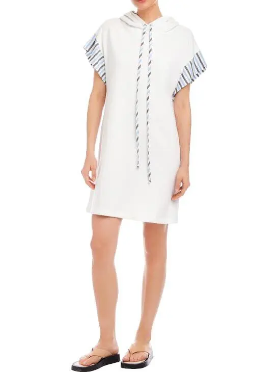 Fifteen Twenty Dayna French Terry Hoodie Mini Dress - Off White