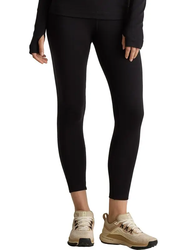 Quince 100% Merino Wool Cold Weather Base Layer Legging - Black