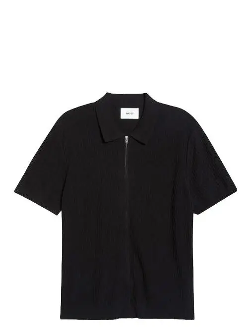 Nn07 Gustav 60016 Organic Cotton Zip Cardigan - Black