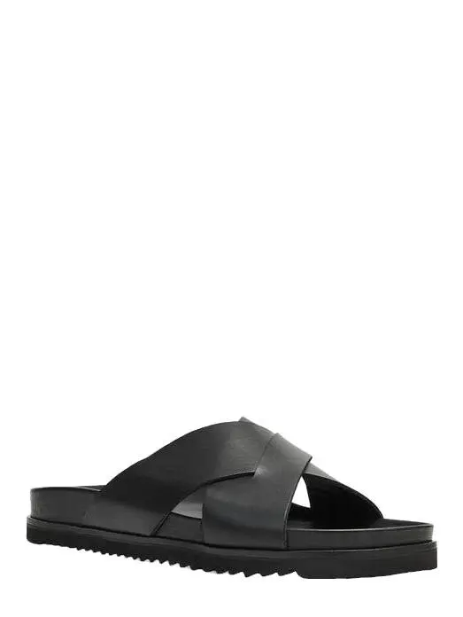 Aquatalia Bellini Weatherproof Slide Sandal - Black Calf
