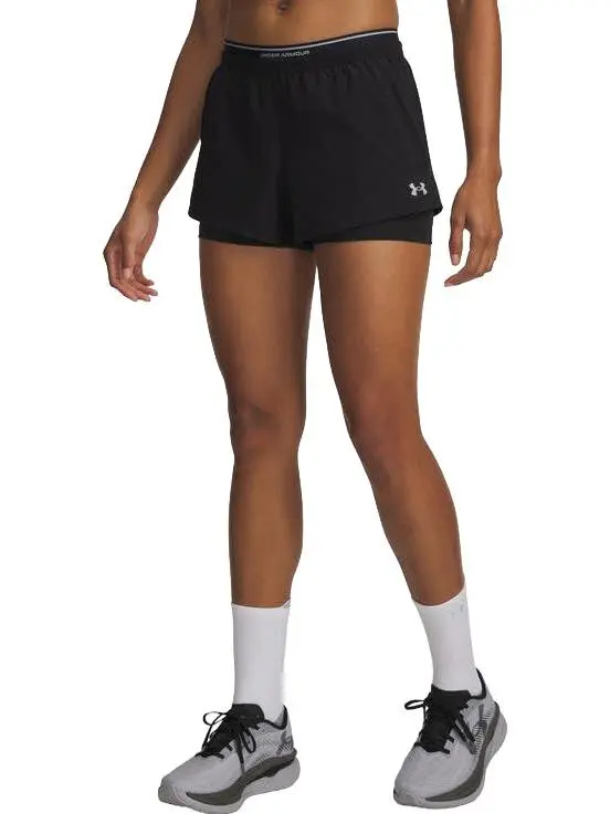 Under Armour Vanish 2-in-1 Athletic Shorts - Ultimate Black//mod Gray