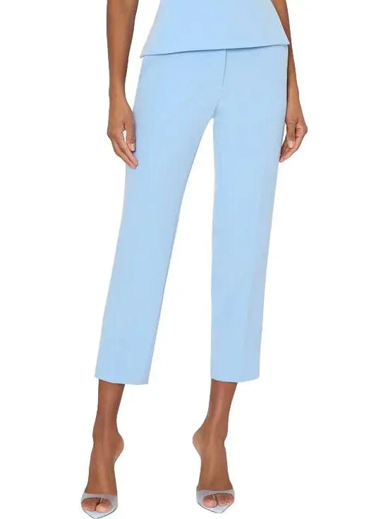 MILLY Nicola High Waist Ankle Cady Pants - Light Blue