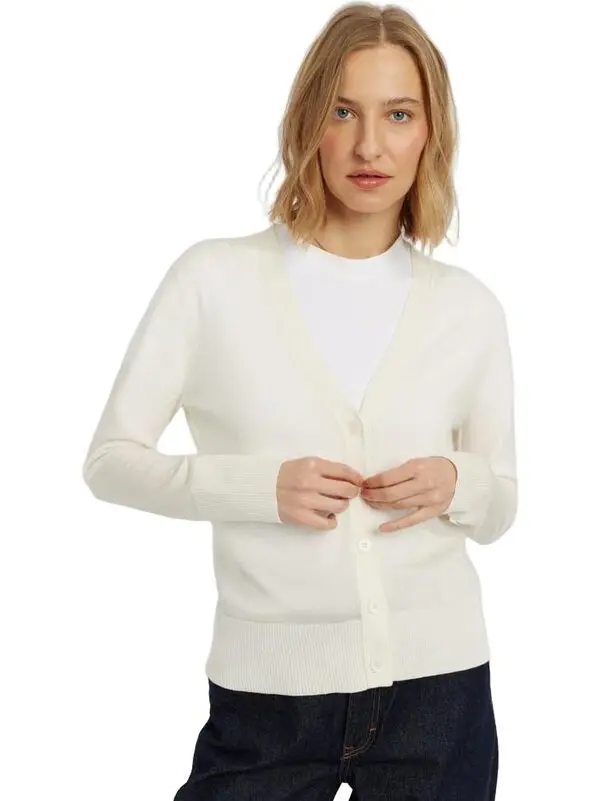 Chinti & Parker Pure Merino Cardigan - Cream