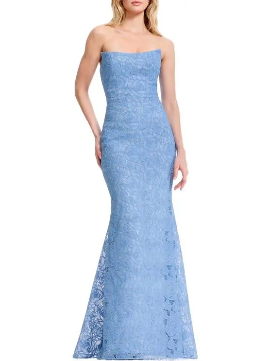Dress The Population Murphy Strapless Gown - Sky