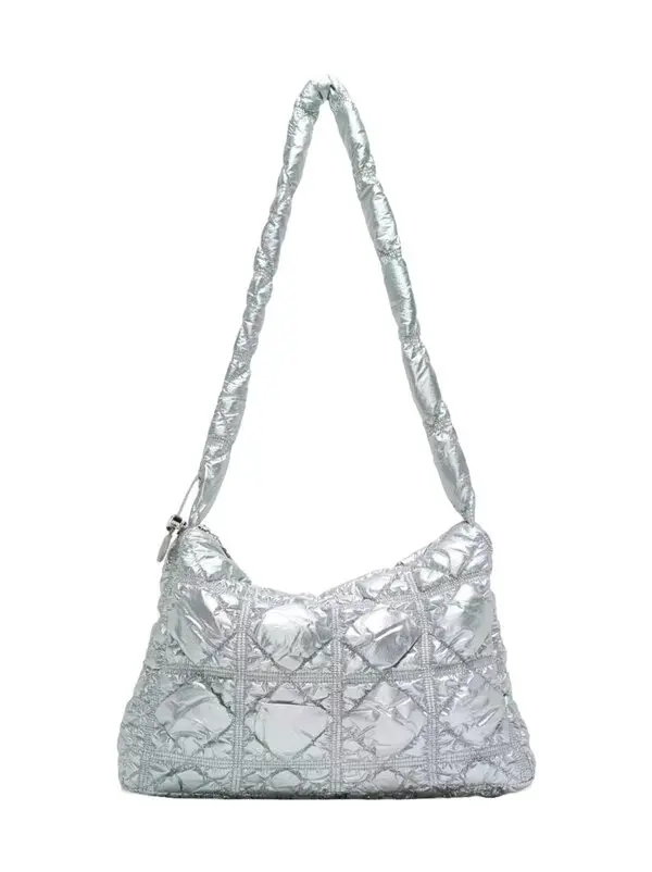 CARLYN Lane Quilted Shoulder Bag - Silver