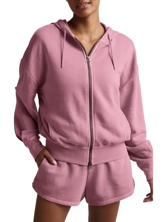 Beyond Yoga Fade Out Full Zip Hoodie - Washed Rich Raspberry
