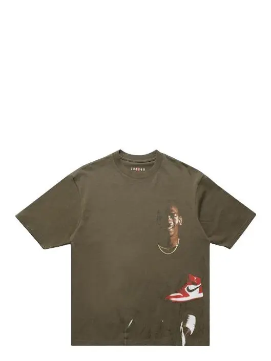 JORDAN Mj Statement 1985 Short Sleeve Crew Gel T-shirt - Medium Olive
