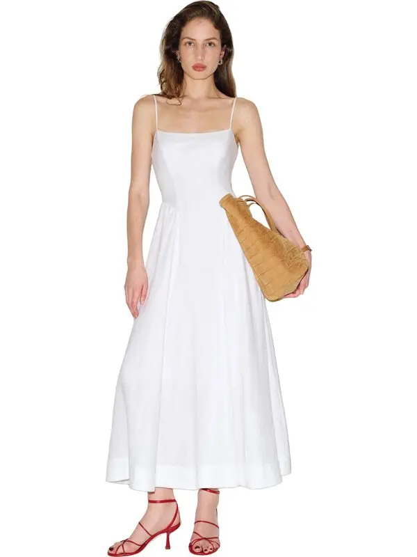 REFORMATION Neri Linen Dress - Ivory