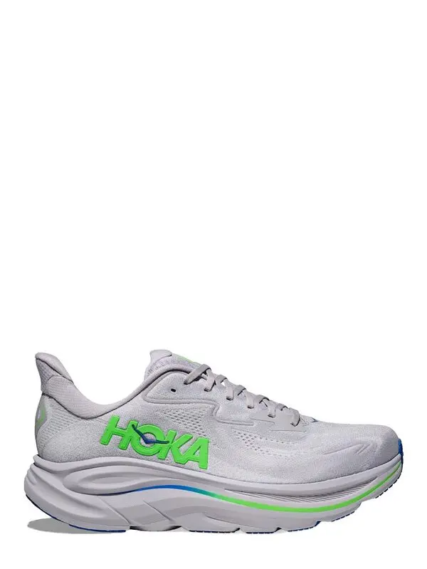 Hoka One One Clifton 10in - Ash Grey/neon Green