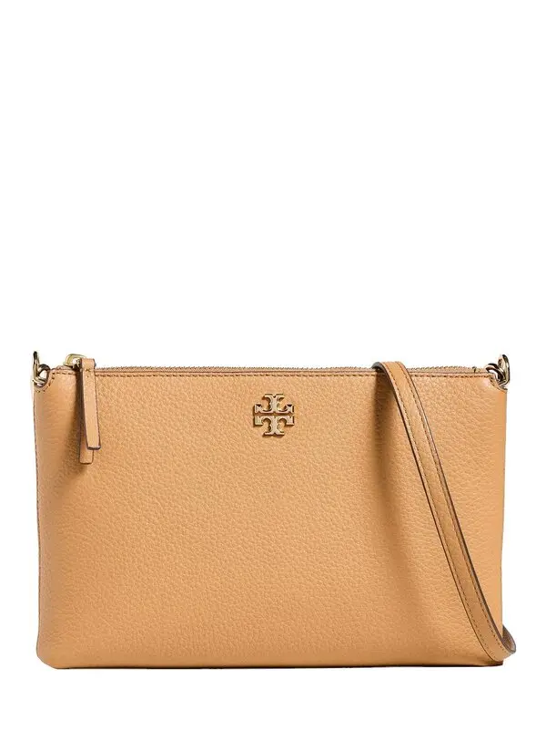 Tory Burch Mercer Pebbled Zip Crossbody Bag - Tiramisu