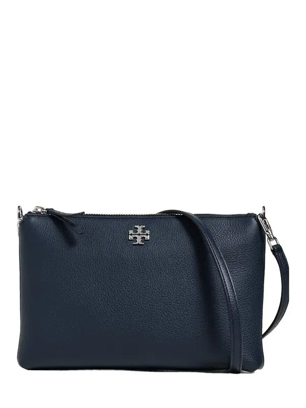 Tory Burch Mercer Pebbled Zip Crossbody - Dark Sky