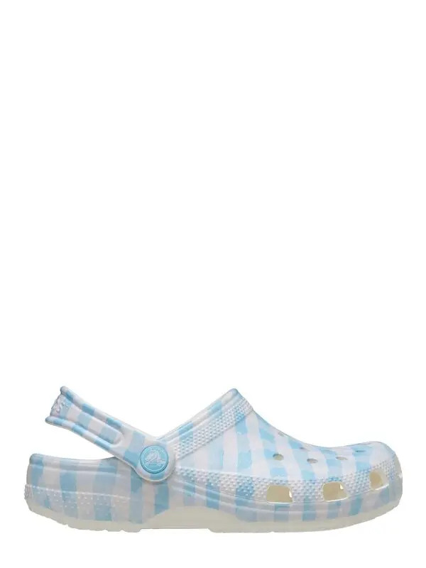 CROCS Classic Clog Ginghamin - White/blue