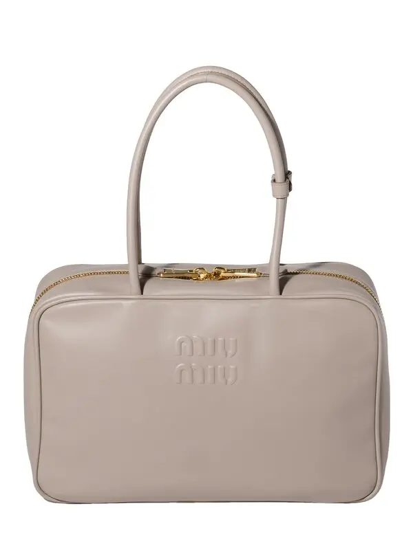 Miu Miu Beau Leather Bag - Pumice Stone