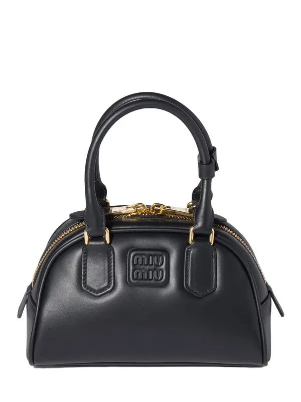 Miu Miu Arcadie Leather Bag - Black