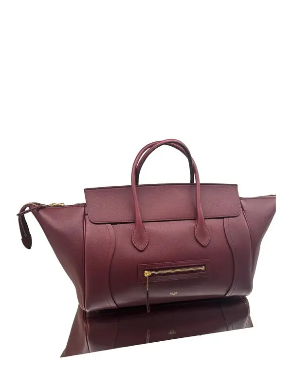 Celine Luggage In Syrah - Burgundy