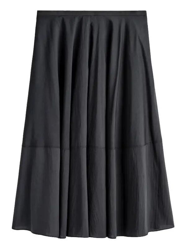 Cos Fluid Circle-cut Midi Skirt - Dark Grey