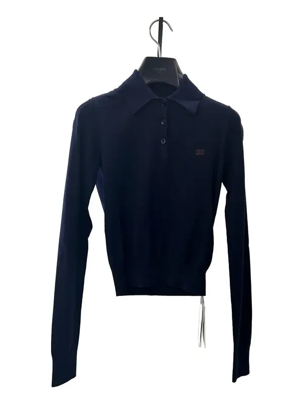 Celine Knit Polo - Navy
