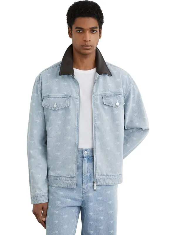 REISS X Mclaren F1 Team Vortex Denim Jacket - Soft Blue