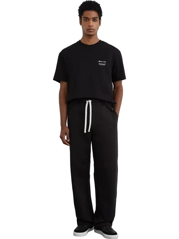 REISS X Mclaren F1 Team Vademclaren Racing Motif Drawstring Joggers - Washed Black