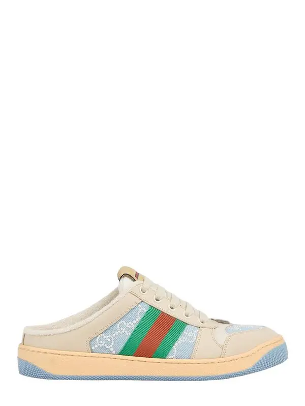 Gucci Screener Gg Pearl Mule - Blue