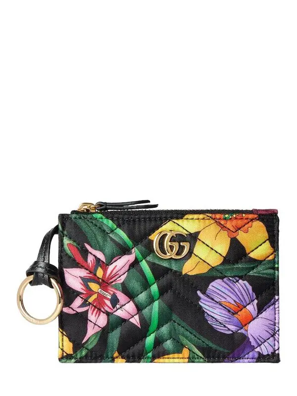 Gucci Gg Marmont Zip Key Pouch - Black
