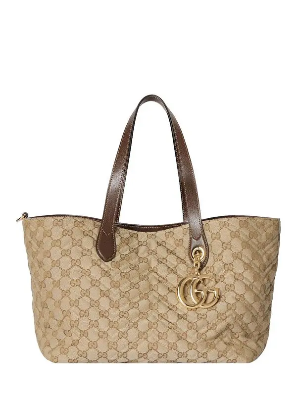 Gucci Gg Marmont Medium Tote Bag Gg Canvas - Beige