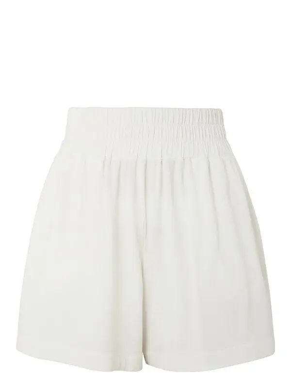 ERES Mia Embroidered Modal-blend Jersey Shorts - White
