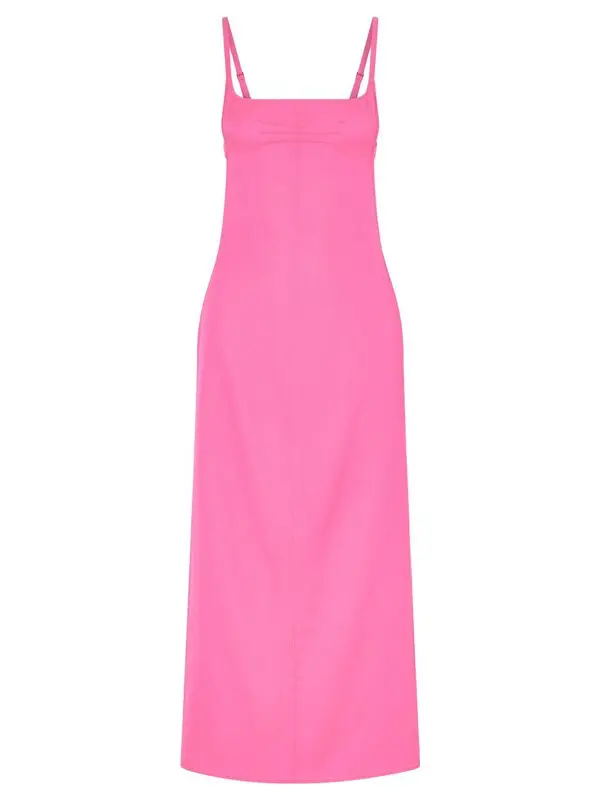 Attico Satin Midi Dress - Pink