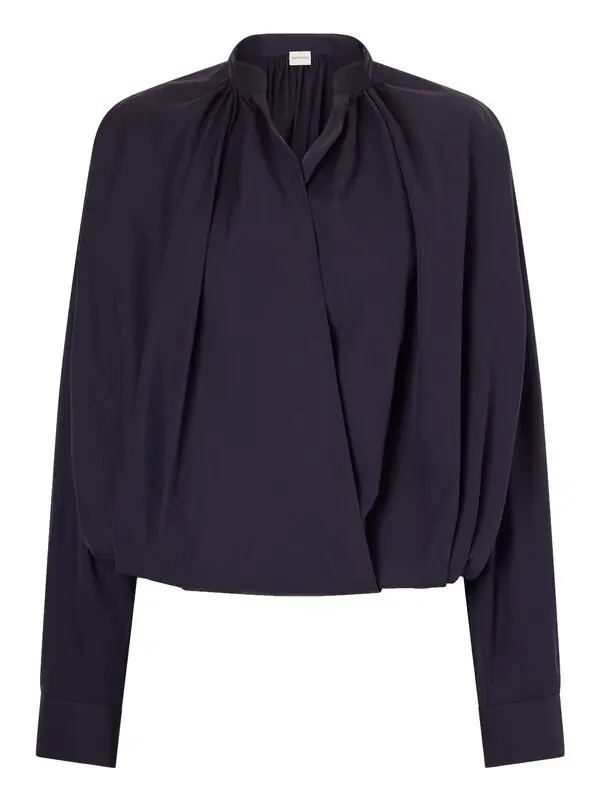 Dries Van Noten Cotton-poplin Wrap Shirt - Blue