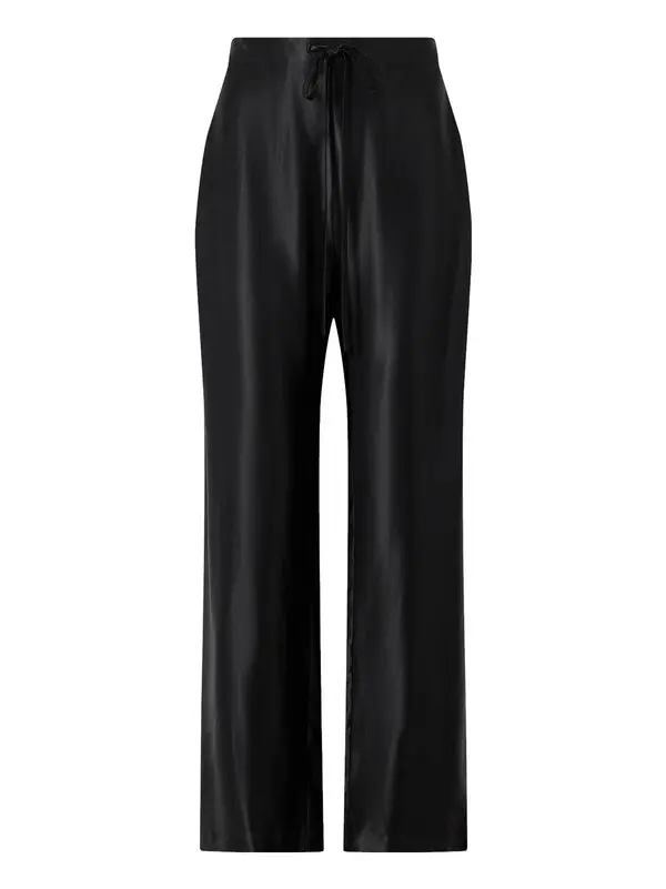 Khaite Rohen Satin Pants - Black