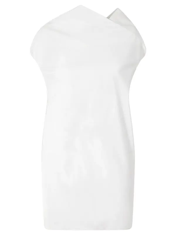 Khaite Tatia Draped Mini Dress - White