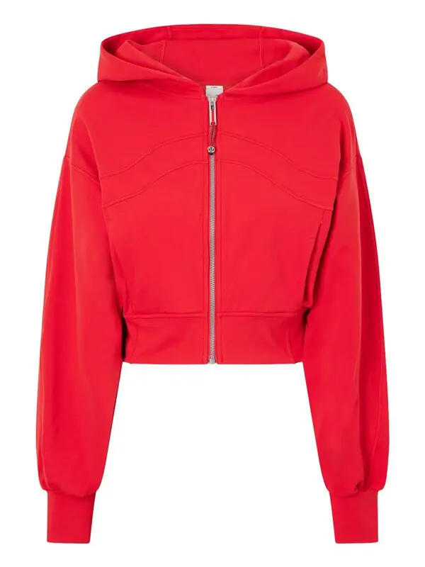 Lululemon Define Cropped Nulu Hooded Jacket - Red
