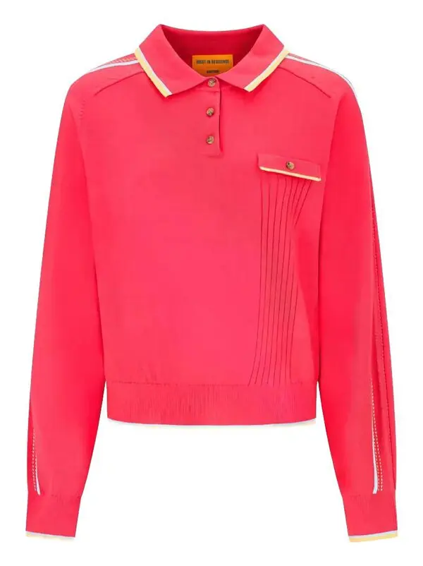 Guest In Residence Chest Pocket Polo - Pink