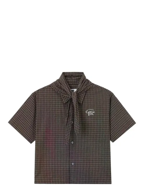 CHOCOOLATE Tie-fastening Checked Shirt - Brown