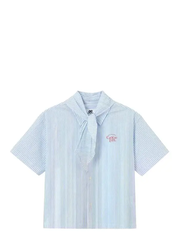 CHOCOOLATE Tie-fastening Striped Shirt - Blue