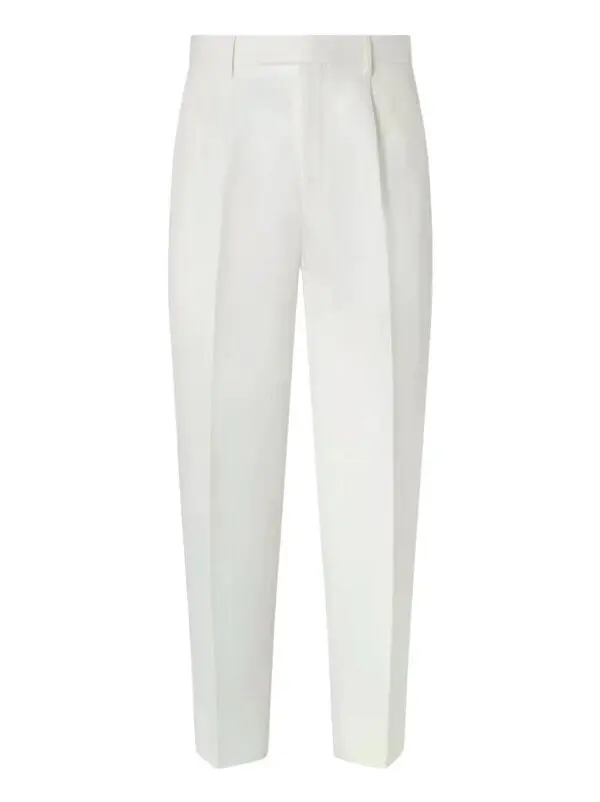 Zegna Oasi Pleated Cotton Pants - White