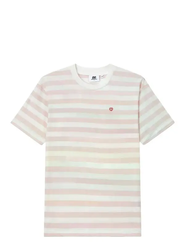CHOCOOLATE Striped Embroidered T-shirt - Neutrals