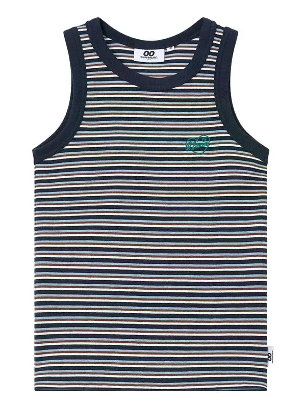 CHOCOOLATE Striped Tank Top - Blue