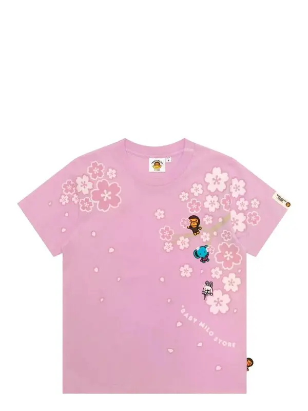A BATHING APE Floral-print T-shirt - Pink